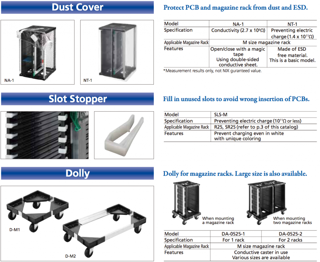 Super Nikko-Rack Series: Options - NIX OF AMERICA